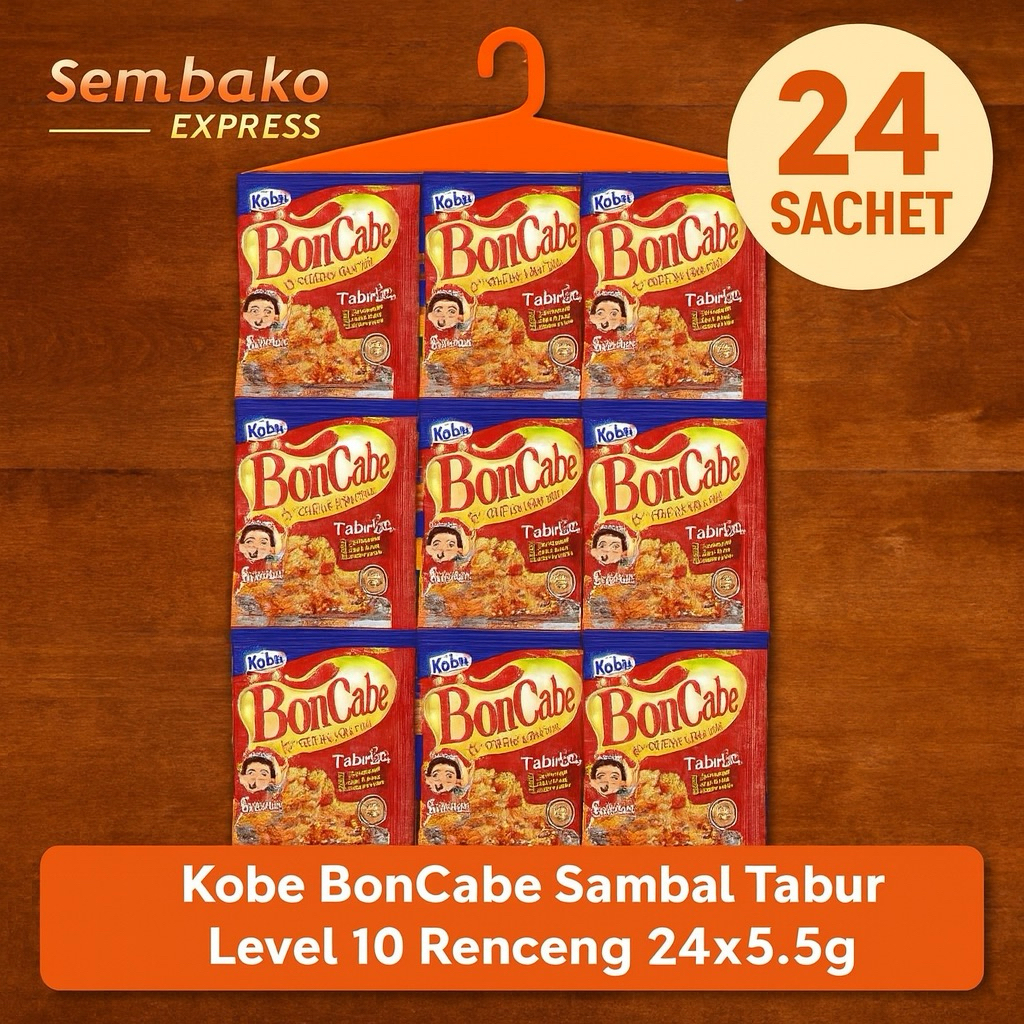 Jual Kobe BonCabe Sambal Tabur Level 10 Renceng 24 x 5.5g – Sembako ...