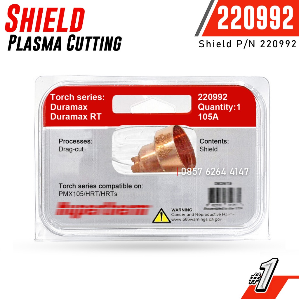 Jual 220992 Shield Drag Cut Plasma Cutting Hypertherm Powermax 45XP 65 ...