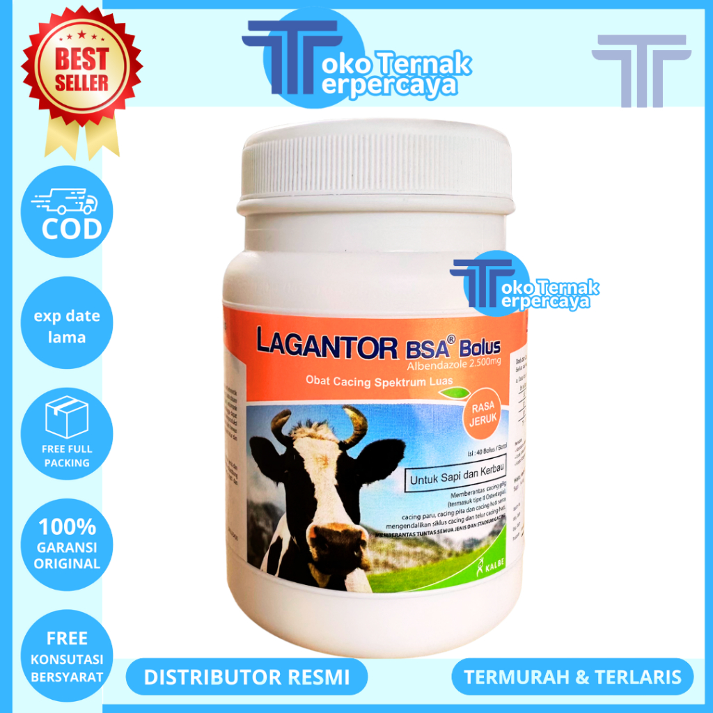 Jual LAGANTOR BSA BOLUS 1 TOPLES (40 BOLUS) - Obat Cacing Sapi Paling ...