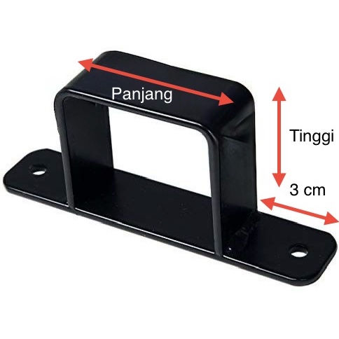 Jual Brecket besi kotak / clamp hollow / palang pintu | Shopee Indonesia