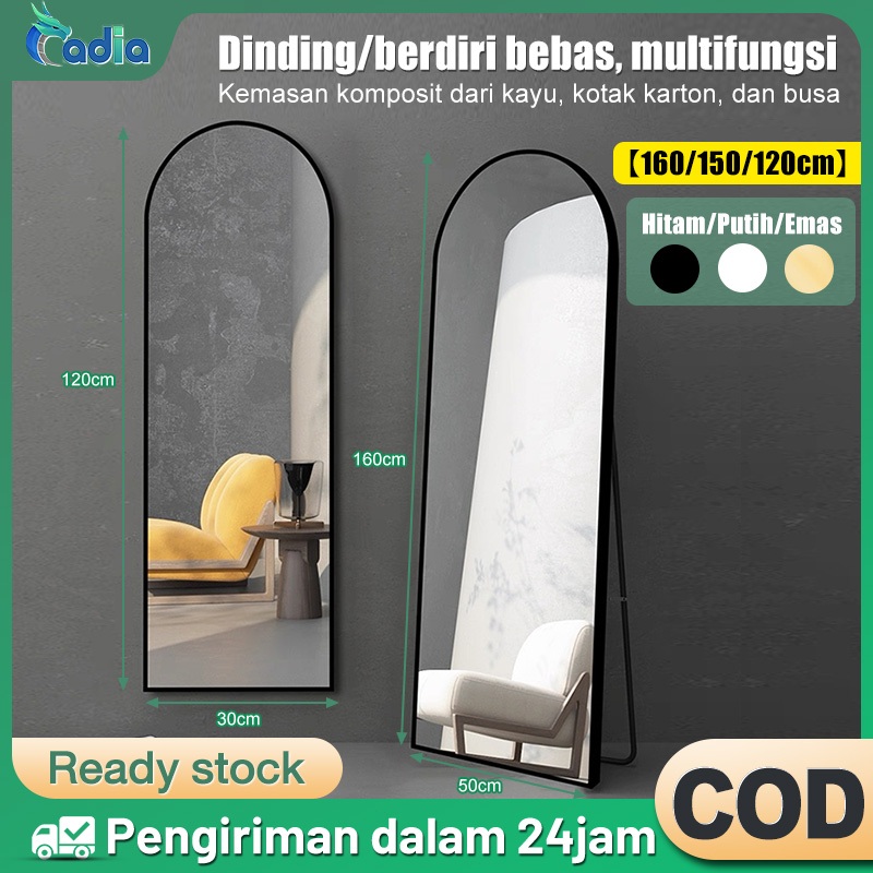 Jual Cermin Berdiri Full Body Oval 120/150/160CM x 30/40/50CM Kaca ...