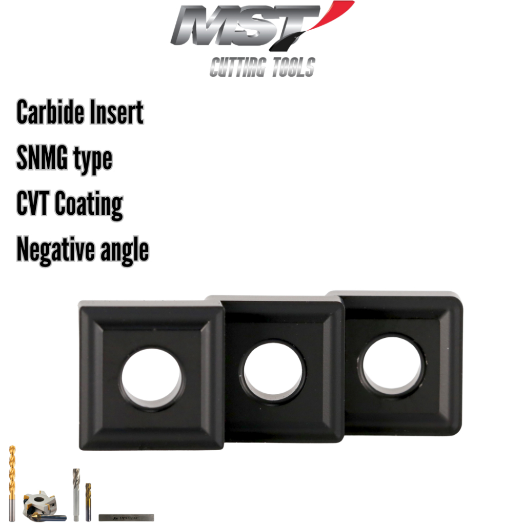Jual MST Insert Lathe Machine SNMG Type CVD Coating Negative Angle Cast ...