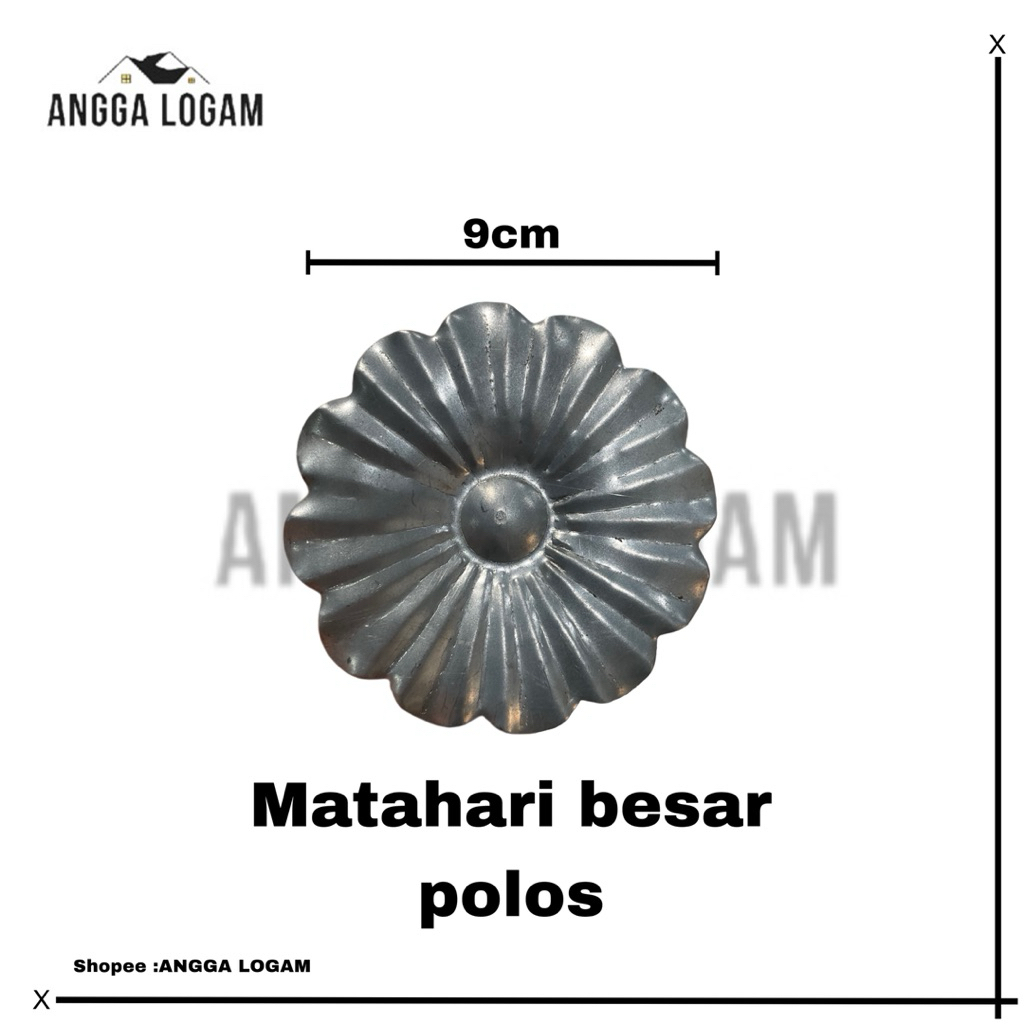 Jual Bunga Matahari besar polos plat besi // ornamen pagar besi ...