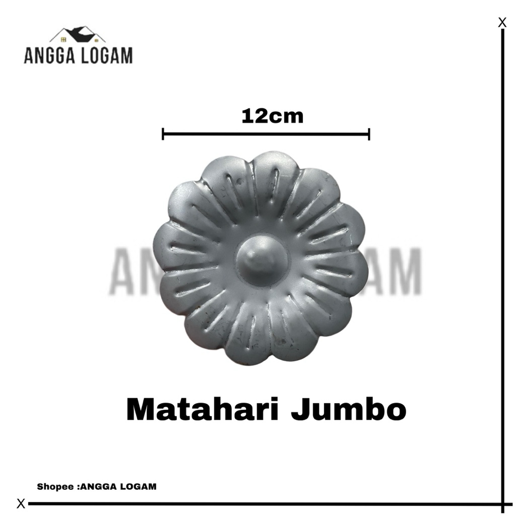 Jual Bunga Matahari Jumbo plat besi // aksesoris ornamen pagar besi ...