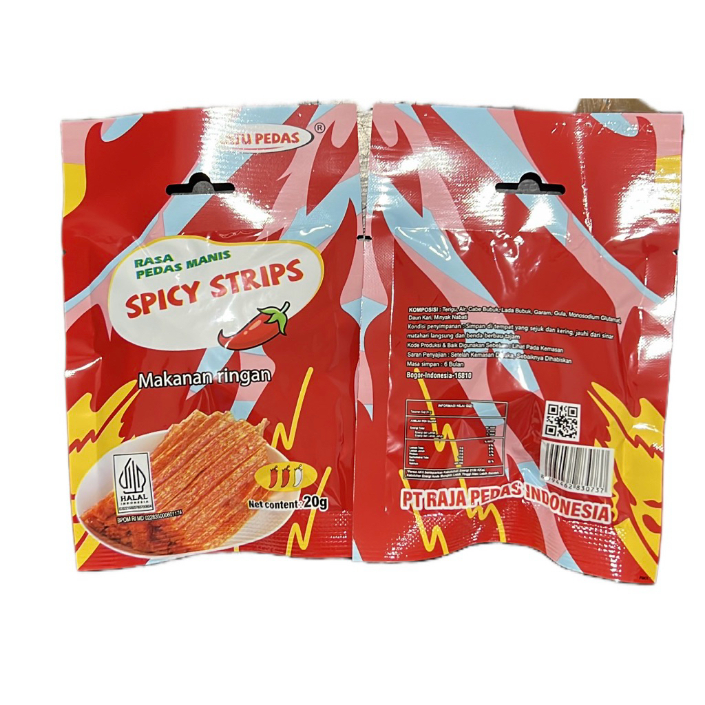 Jual HALAL SNACK VIRAL LATHIAO SPICY STRIPS RASA PEDAS MANIS [1 PCS ...
