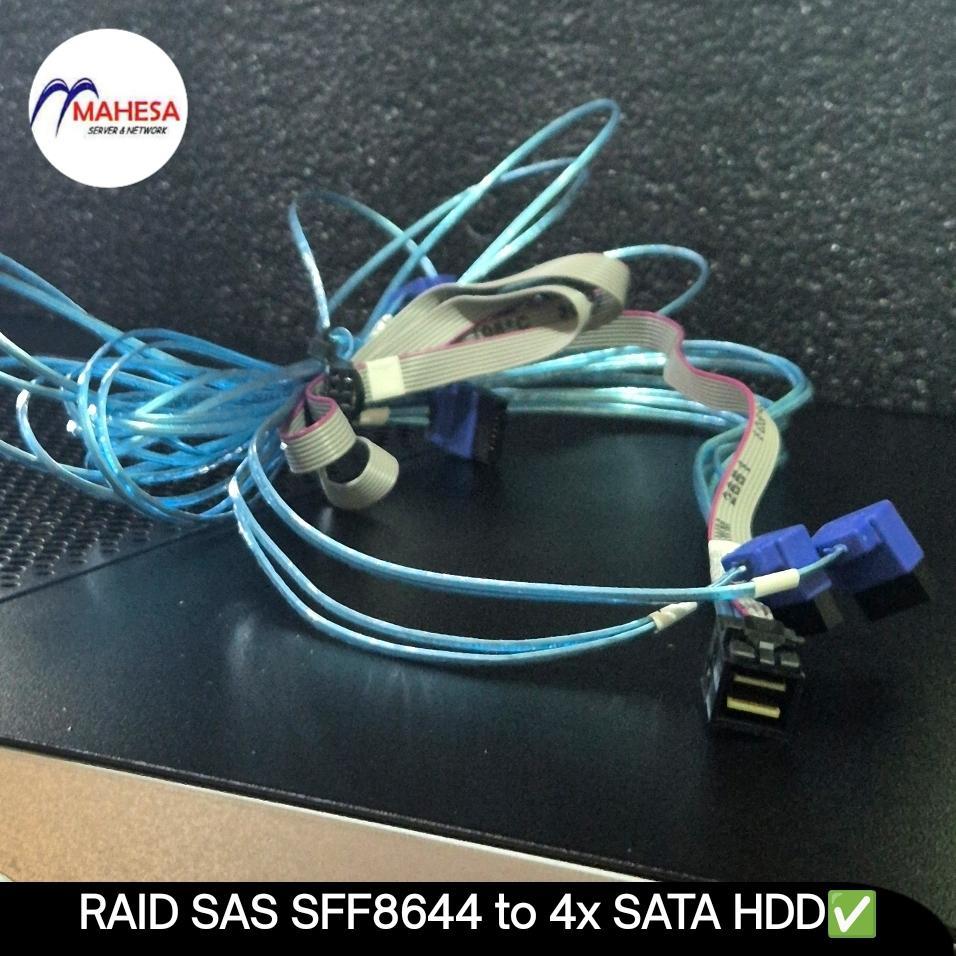 Jual MiniSAS HD to 4x SATA RAID CABLE SERVER SFF-8644 TO SATA CONVERTER ...