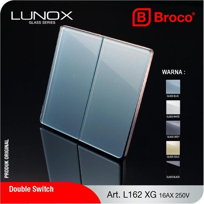 Jual Broco Lunox Glass Double Switch 1 Arah - Include Inbow dus ...