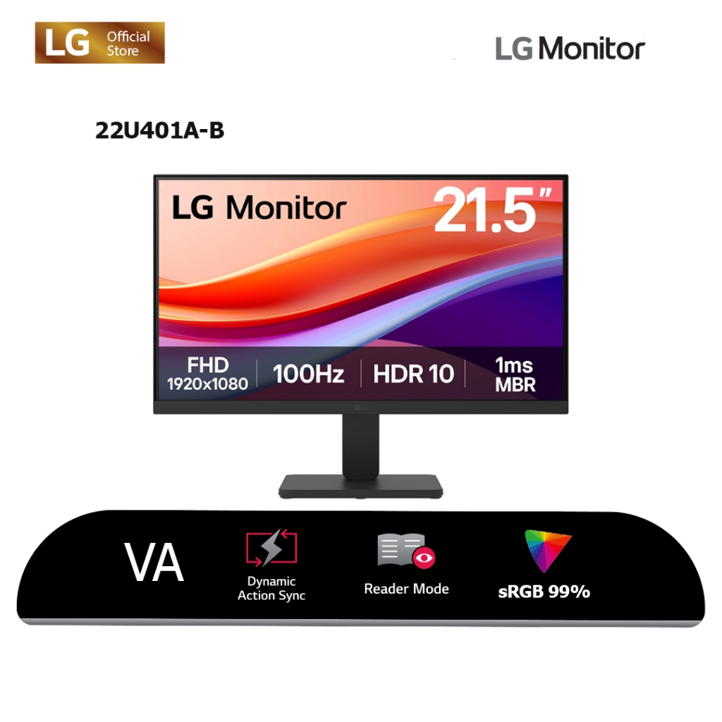 Jual LG Monitor 22U401A-B / 22MR410-B 21.45'' Full HD Display with ...