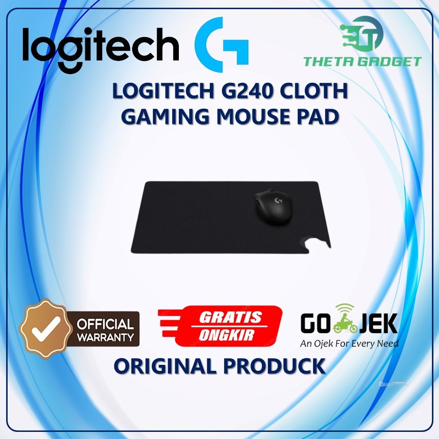 Jual LOGITECH G240 CLOTH GAMING MOUSE PAD WITH RUBBER BASE (28 CM X 34 ...