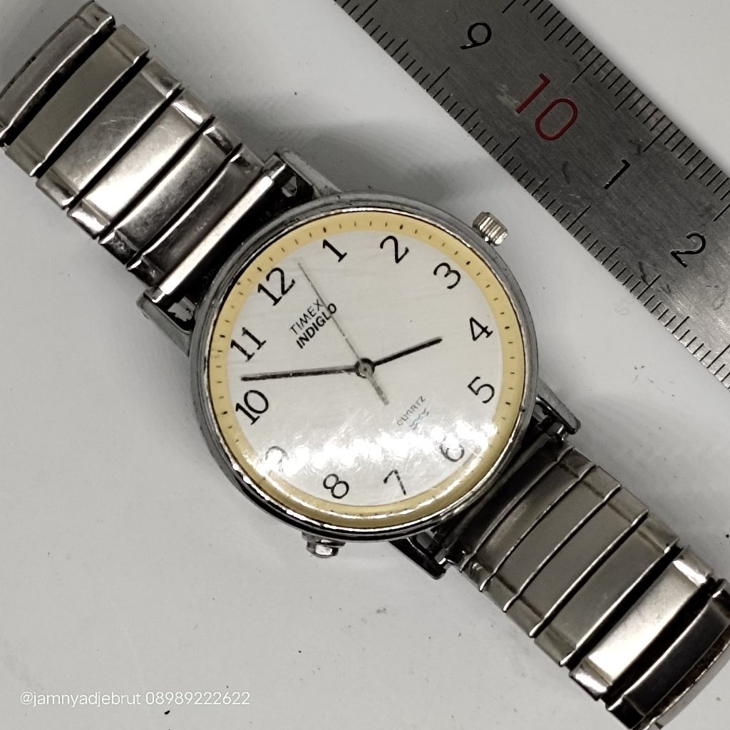 Jual Jam Timex Indiglo T09 Silver White Bekas | Shopee Indonesia