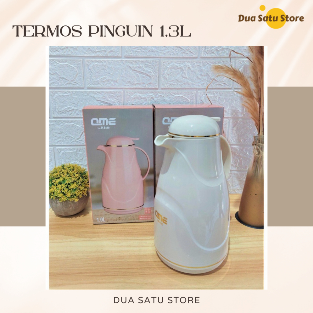 Jual Termos QME Vacumm Flask Pinguin 1,3 Liter Teko Pinguin Air Panas ...