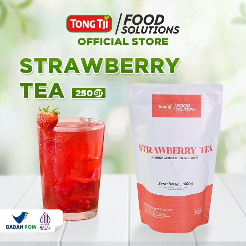 Jual Tong Tji Food Solutions Strawberry Tea 250g (Minuman Serbuk untuk ...