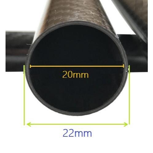 Jual 50cm carbon tube Pipa karbon 3K OD diameter 22mm ID 20mm tebal 1mm ...