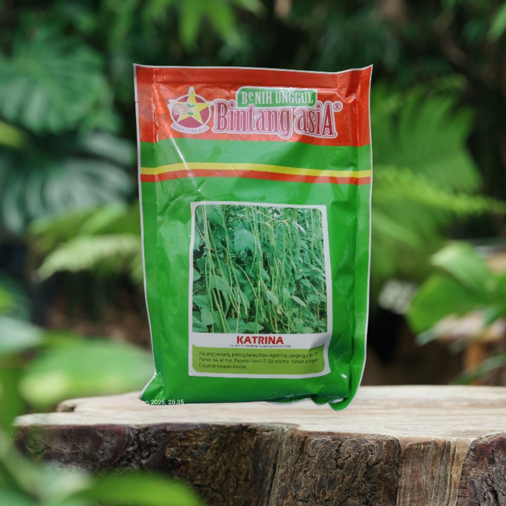 Jual Benih Biji Kacang Panjang Unggul KATRINA Cap Bintang asia Kemasan ...