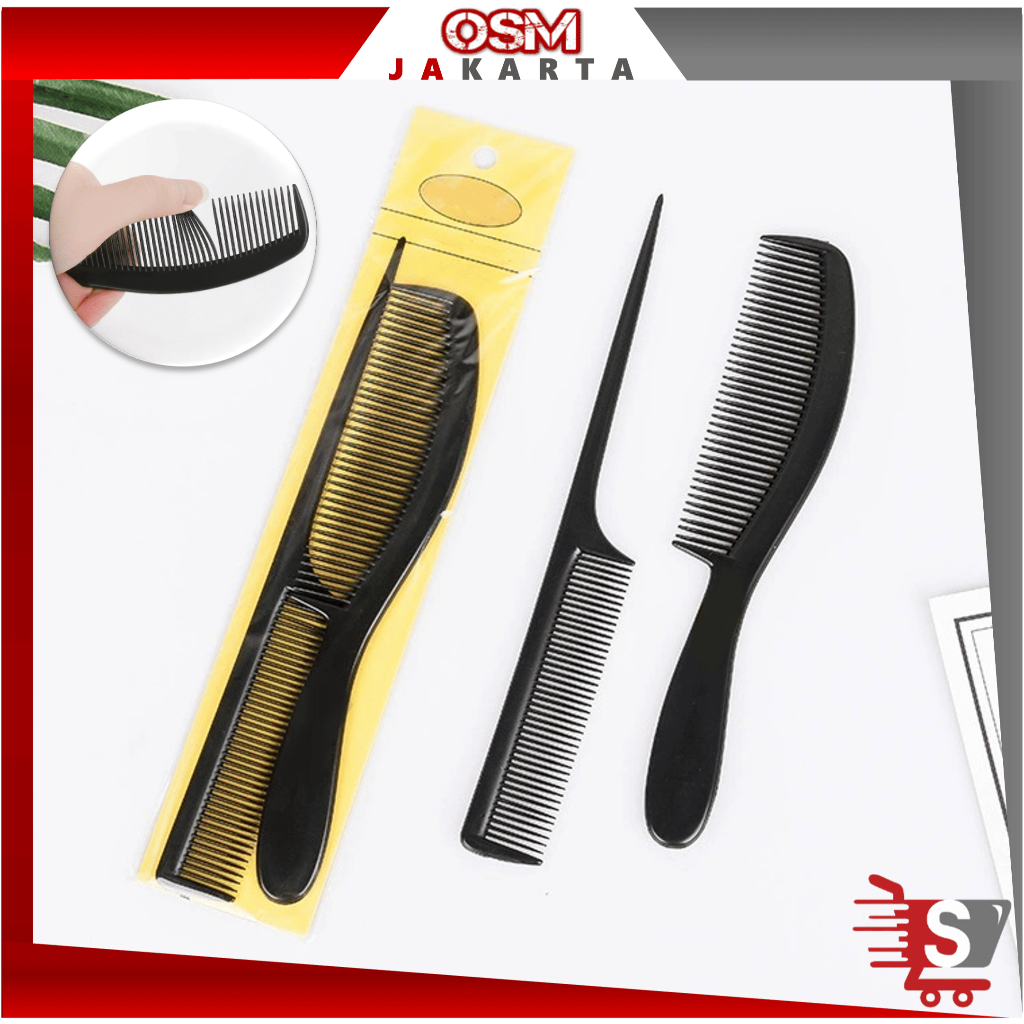 Jual OSM JKT F6717 Set Sisir Rambut Polos / Sisir Rambut Hitam Polos ...
