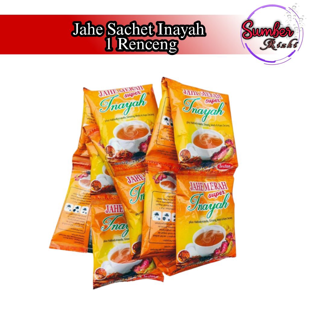 Jual Jahe Merah Sachet Inayah 1 Renteng (12 Sachet) | Shopee Indonesia