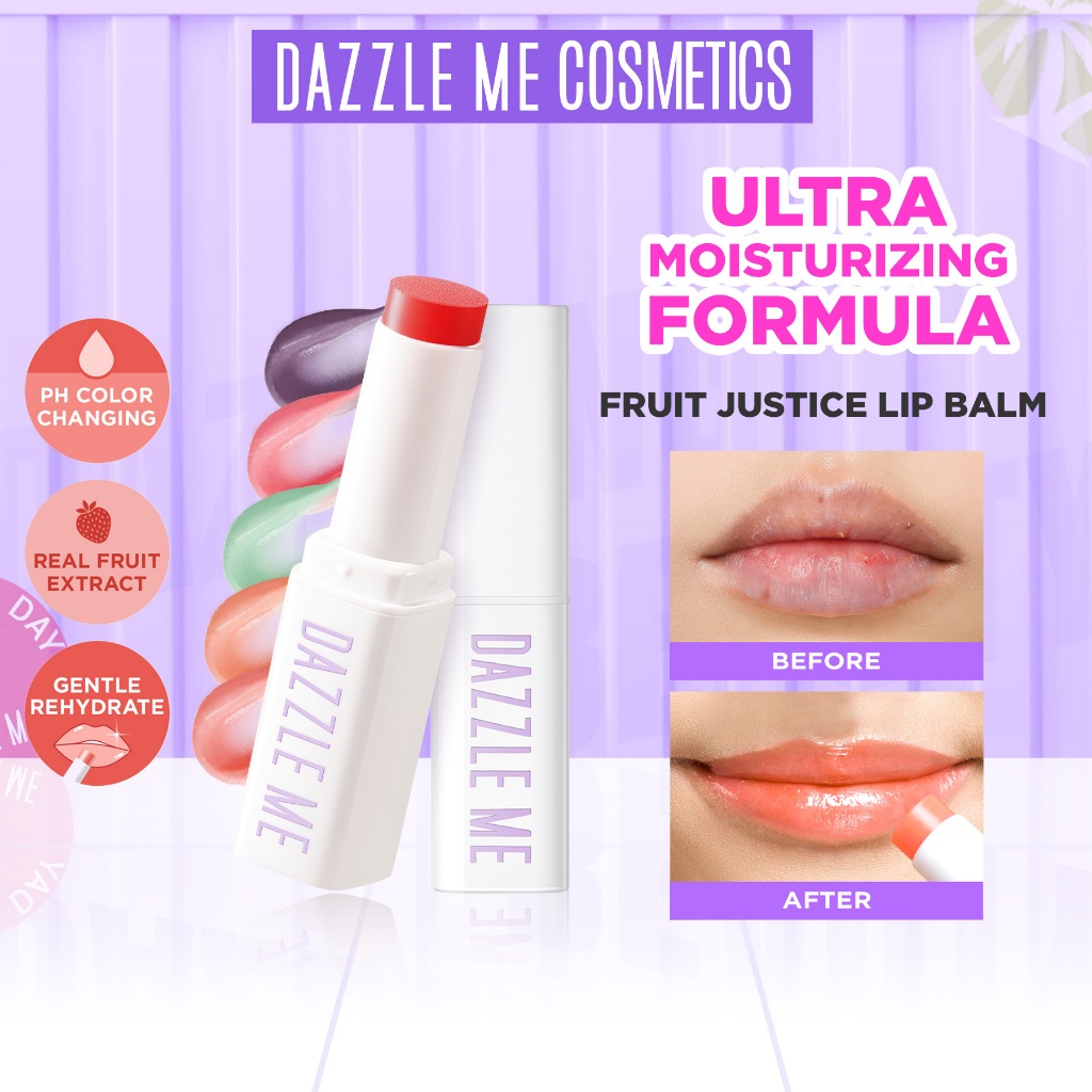 Jual 【Best Selling】 DAZZLE ME Fruit Justice Lip Balm Moisturizing ...