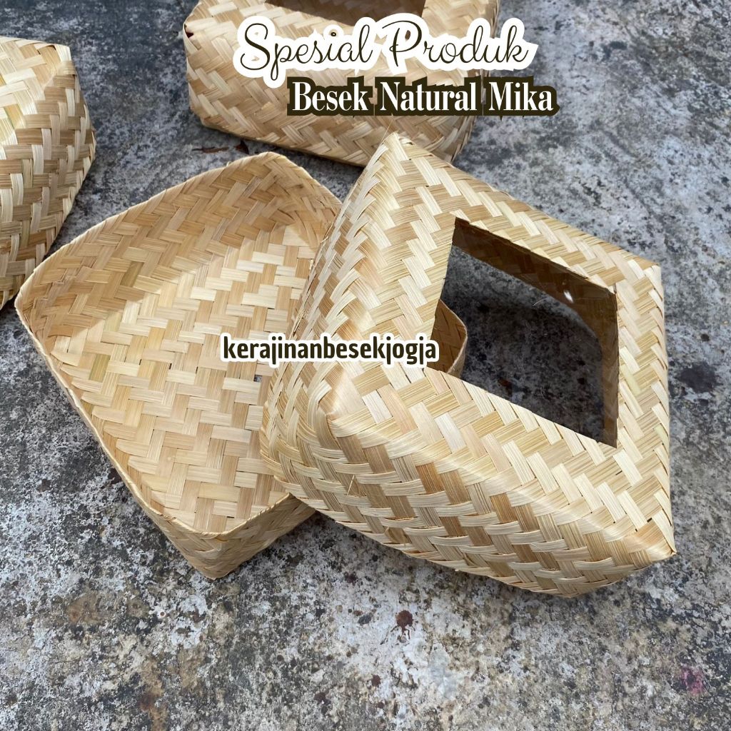 Jual BESEK MIKA NATURAL | besek makanan besek nasi besek anyaman nasi ...