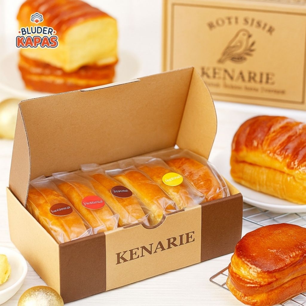 Jual Roti Sisir Kenarie by Bluder Kapas 1 box isi 6pcs - Roti Bentuk ...