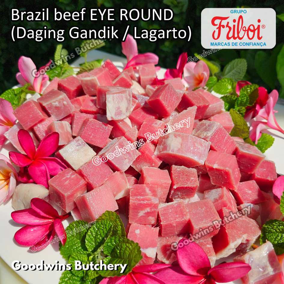 Jual Beef EYE ROUND diced rendang cuts 1.2kg | Brazil FRIBOI FRIGON ...