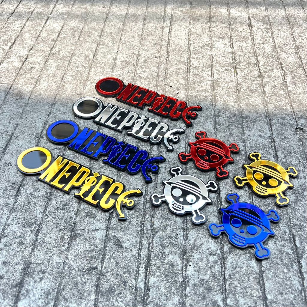 Jual EMBLEM LOGO DAN TULISAN ONE PIECE LUFFY BAJAK LAUT TIMBUL 3D TEBAL ...