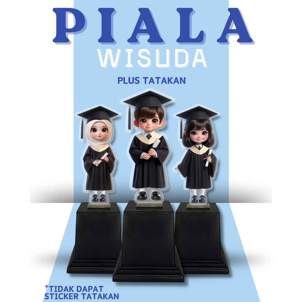 Jual Piala Akrilik Wisuda Plus Tatakan Anak Sekolah TK SD SMP SMA ...