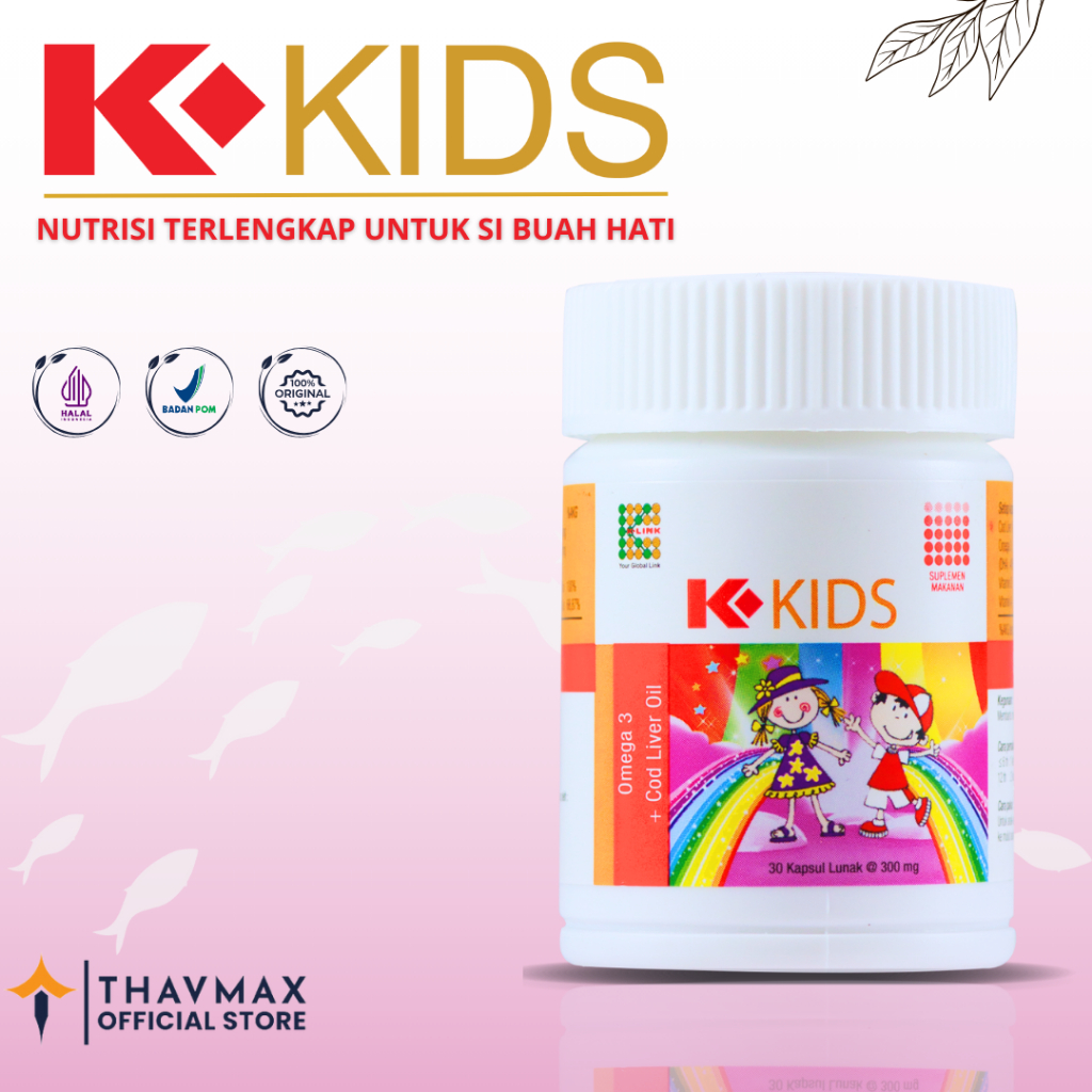 Jual K - KIDS KLINK | OMEGA KIDS | COD LIVER OIL | VITAMIN ANAK ...
