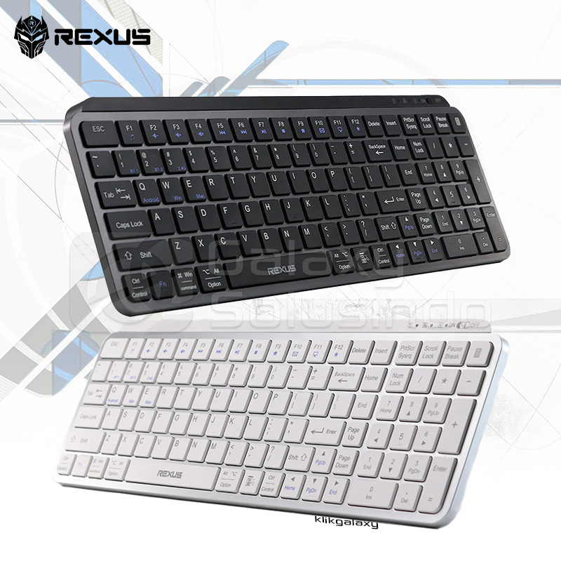 Jual Rexus KL100 Wireless Bluetooth Dual Connection Keyboard - Black ...