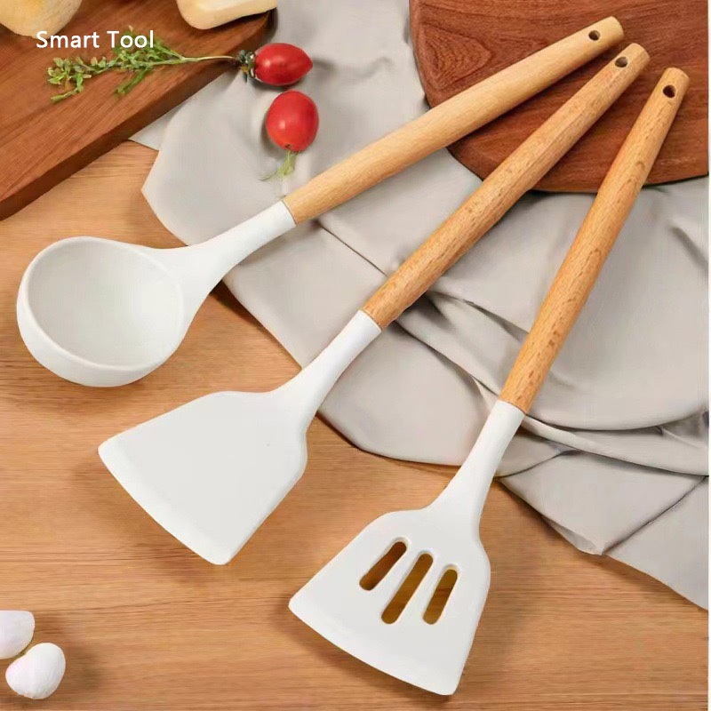 Jual Smart Tool Spatula Set Putih 3 PC Sutil Silicone Alat Masak ...