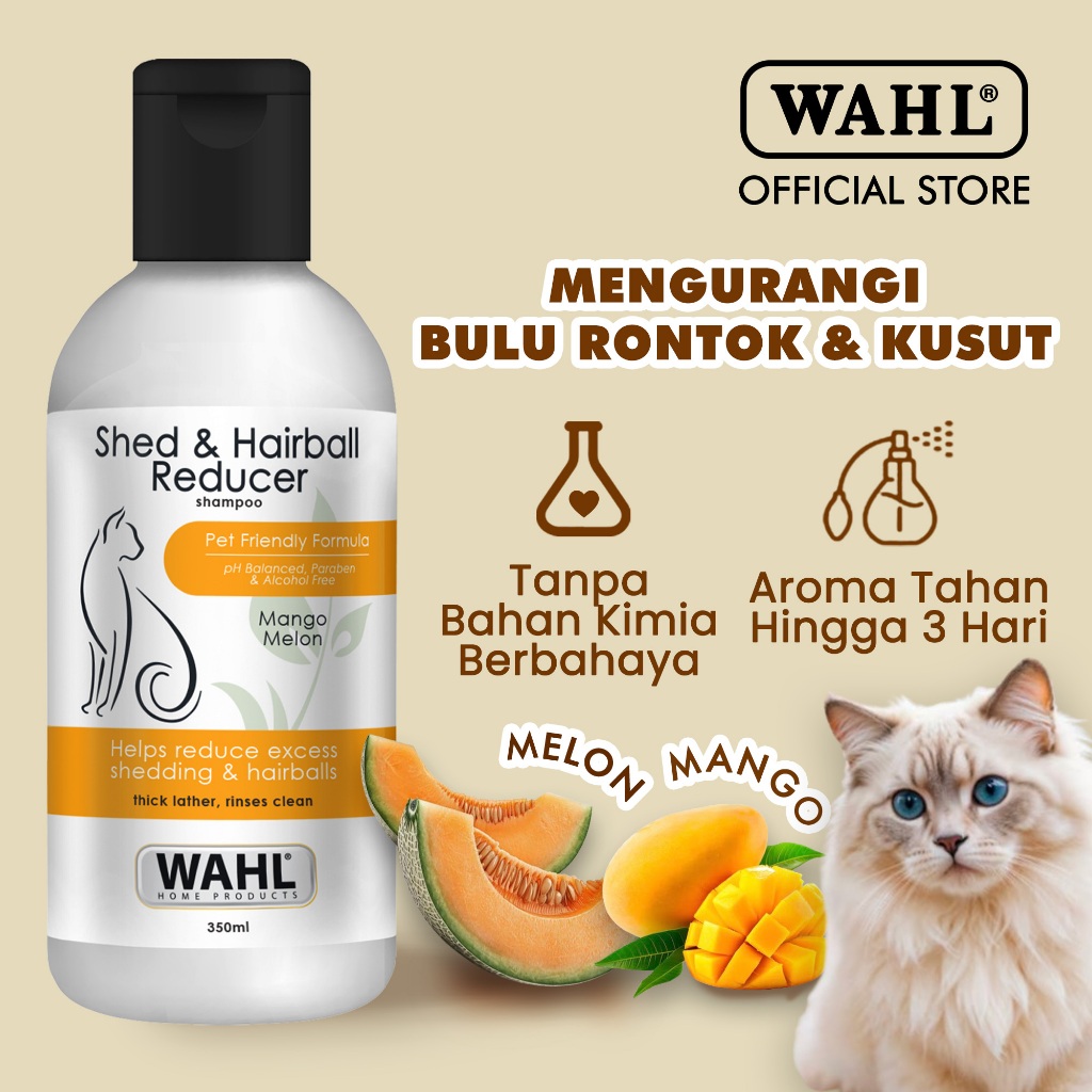 Jual Wahl Cat Shed & Hairball Shampoo 350ml - Sampo Kucing, Sampo ...