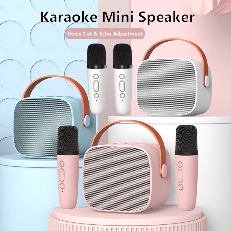 Jual COD - AHNSOCK Karaoke Portable 2 Mic Speaker Bluetooth Karaoke K1 ...