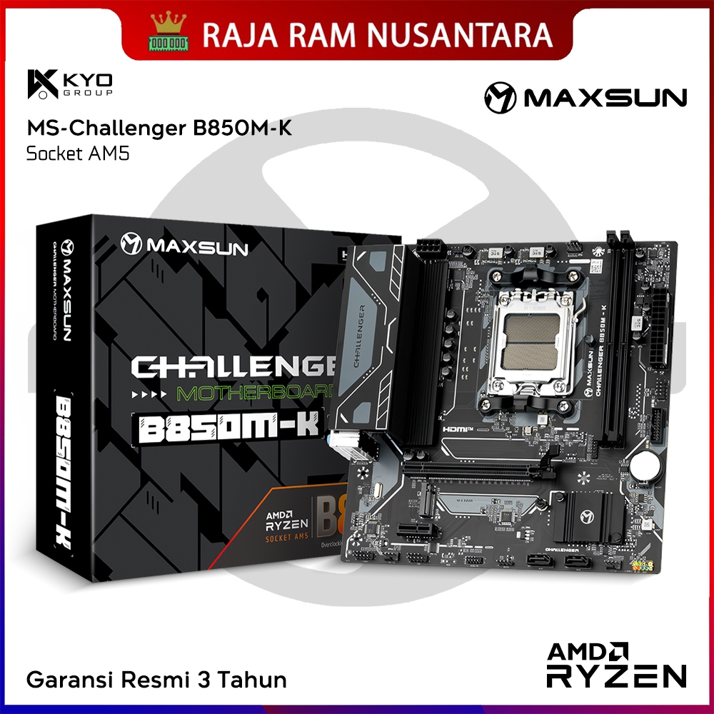 Jual MAXSUN Challenger B850M-K Motherboard AMD AM5 DDR5 KYO Group Motherboard AMD AM5 DDR5 ...