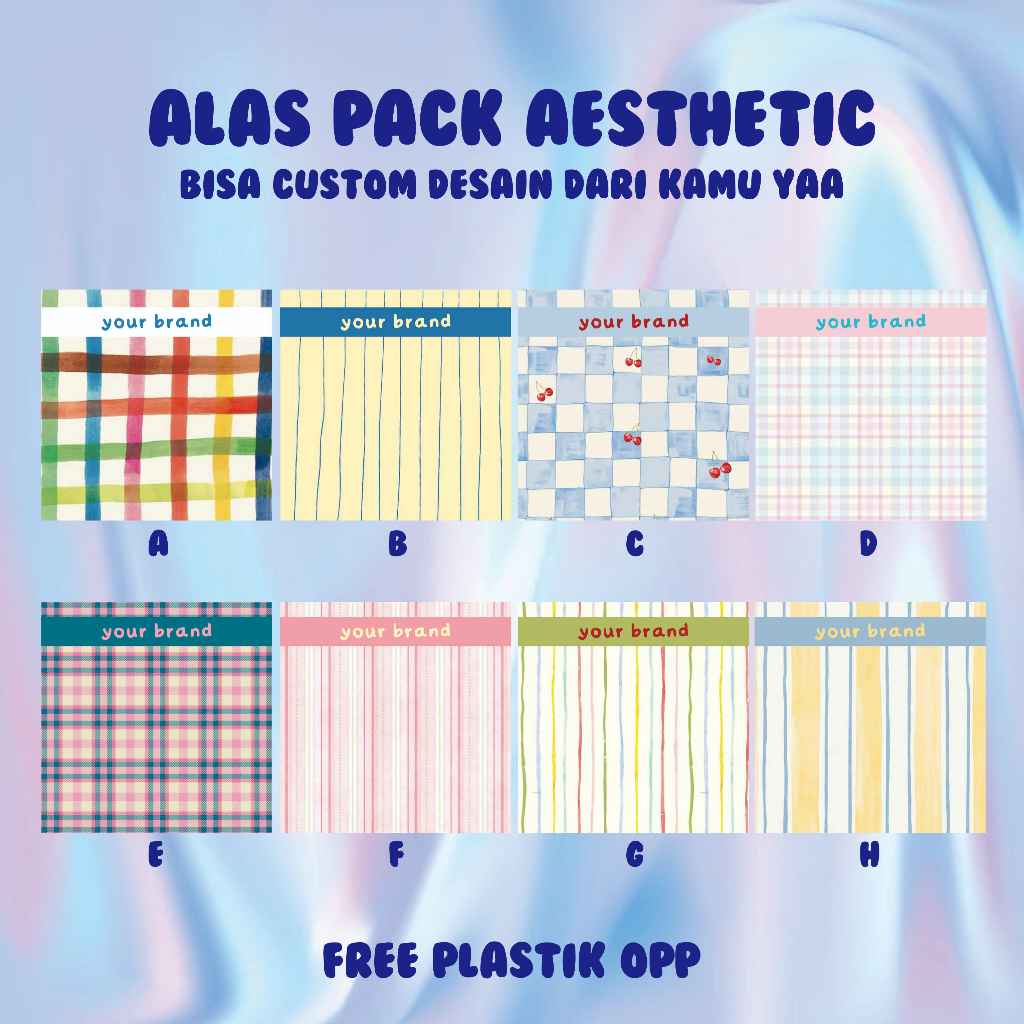 Jual ALAS PACKAGING AESTHETIC VER | ALAS PACK BISA CUSTOM | Alas Gelang ...