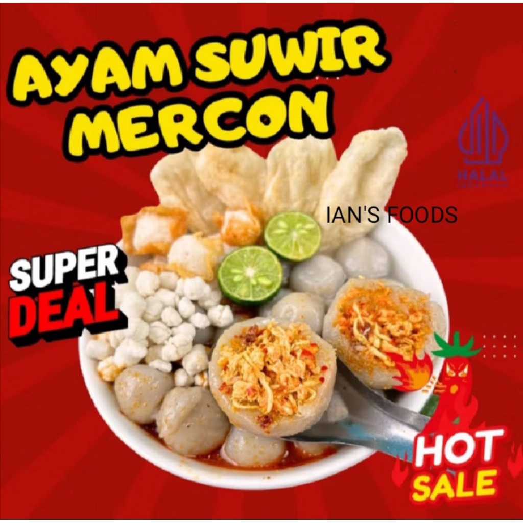 Jual BASO ACI AYAM SUWIR MERCON JUMBO Bakso Aci ayam suwir IAN'S FOODS ...