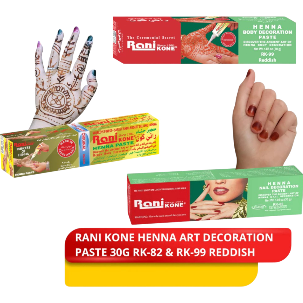 Jual Rani Kone Henna Body / Nail Decoration 30g Reddish - Art ...