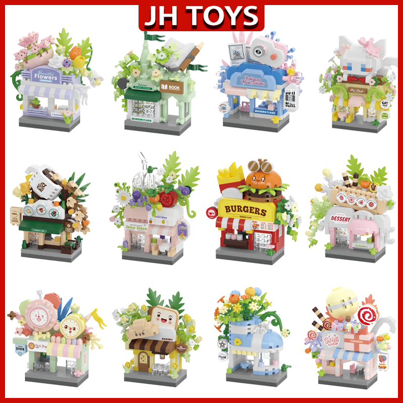 Jual JH TOYS Mainan Blok DIY Mini Street Mainan Building Balok Blok ...