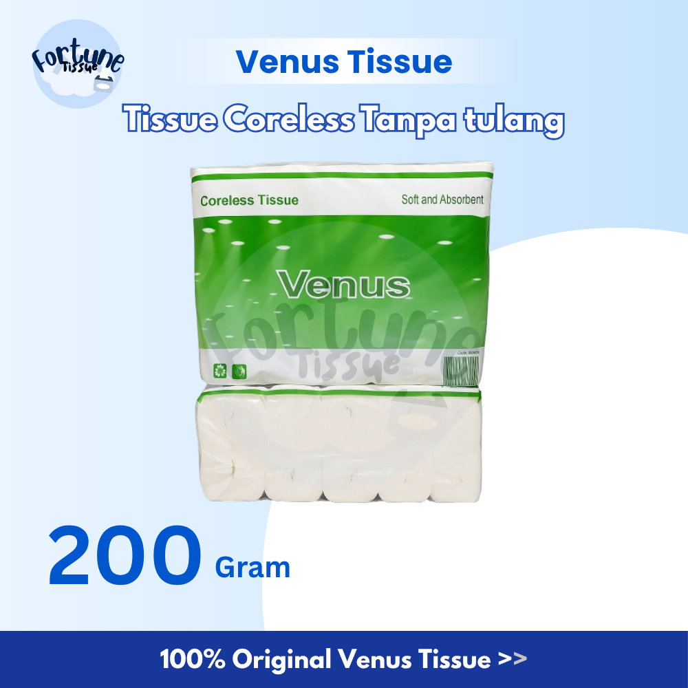 Jual TERMURAH Tissue Coreless Tanpa Tulang VENUS 200 Gram | Best Price ...