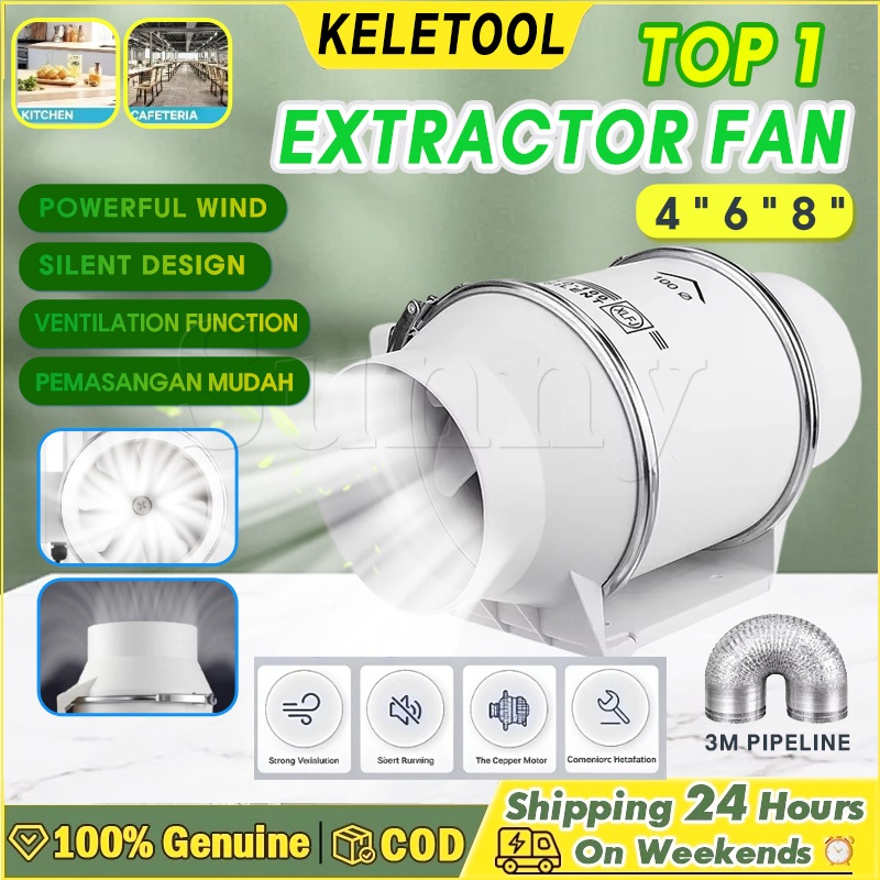 Jual 4" 6" 8" Blower Dapur Penghisap Hisap Untuk Kamar Mandi Dapur ...