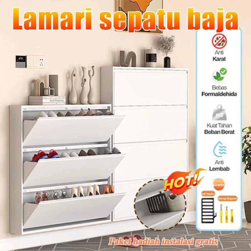 Jual Lemari Sepatu/Rak Sepatu/2 - 4 Layer Kuat Tebal Lemari Sepatu ...