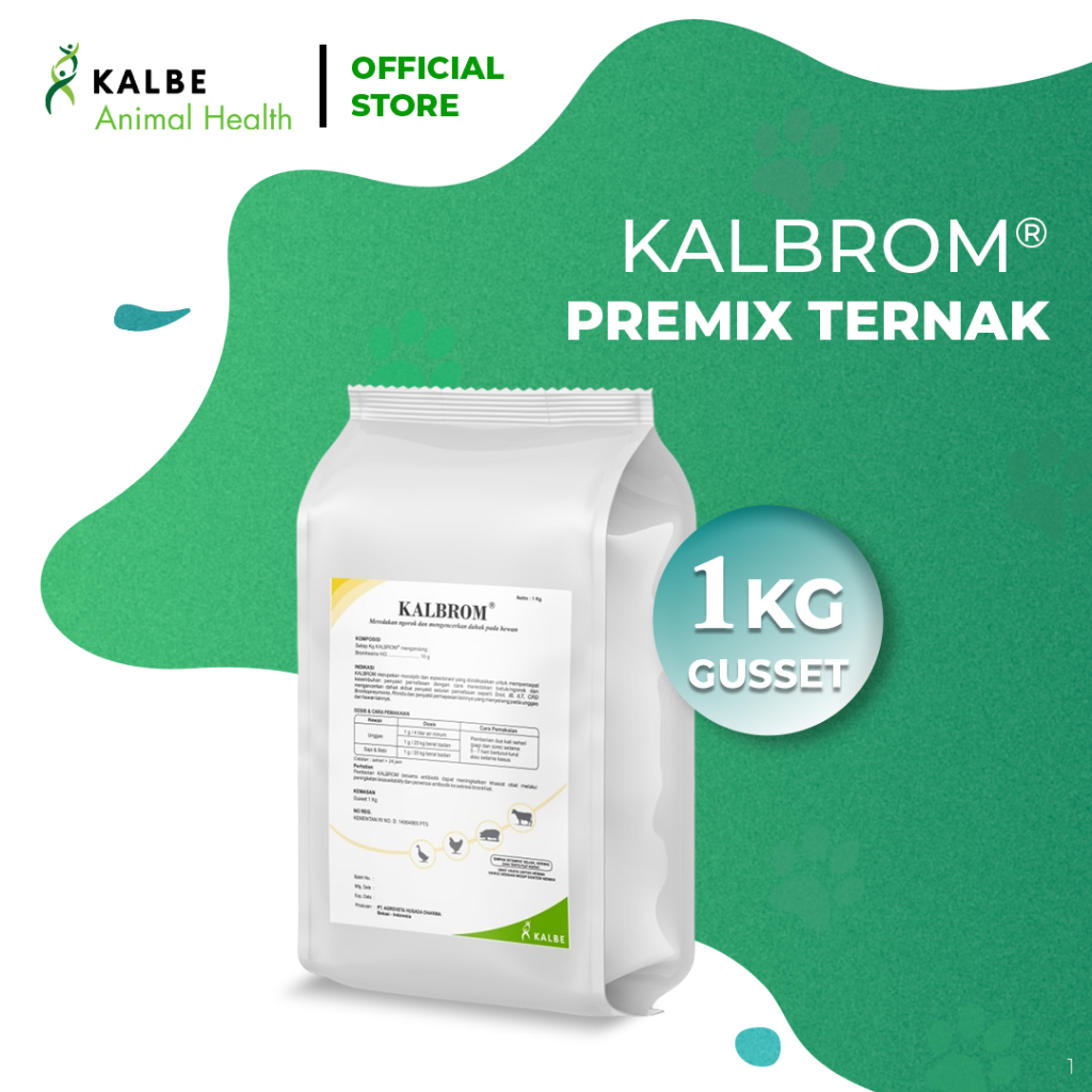 Jual KALBE KALBROM PREMIX TERNAK GUSSET 1 KG - Meredakan Ngorok dan ...