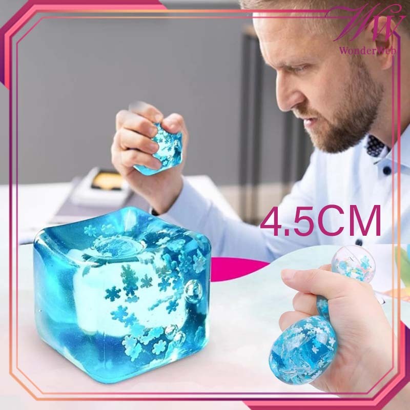 Jual Squishy Ice Block Stress Ball Ice Cube Mainan Skuisi Pencet ...