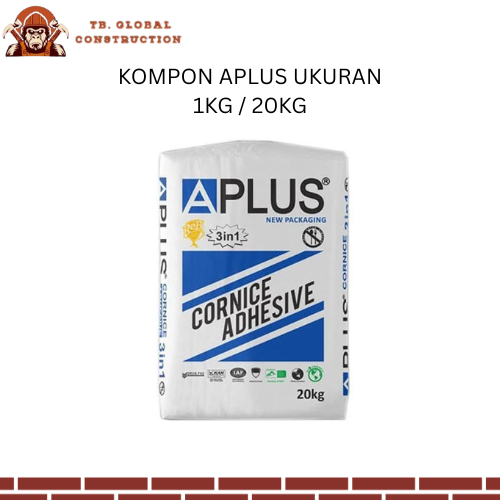 Jual Kompon / Compound Gypsum 1Kg Kompon Gipsum Cornise Adhesive A-Plus ...