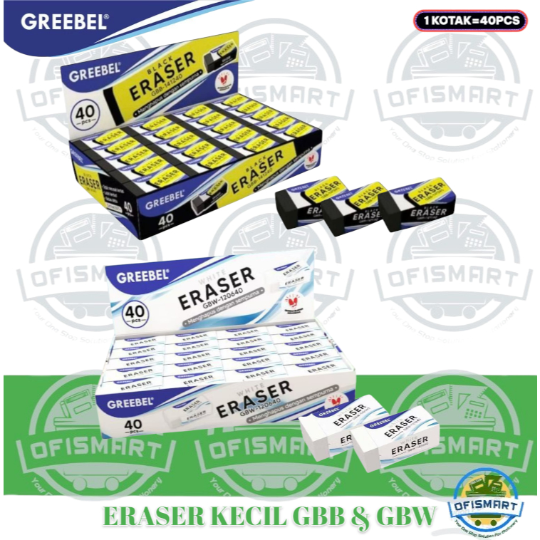 Jual Greebel Eraser | Penghapus | Stip Kecil @ 1Kotak= 40 PCs | Shopee ...