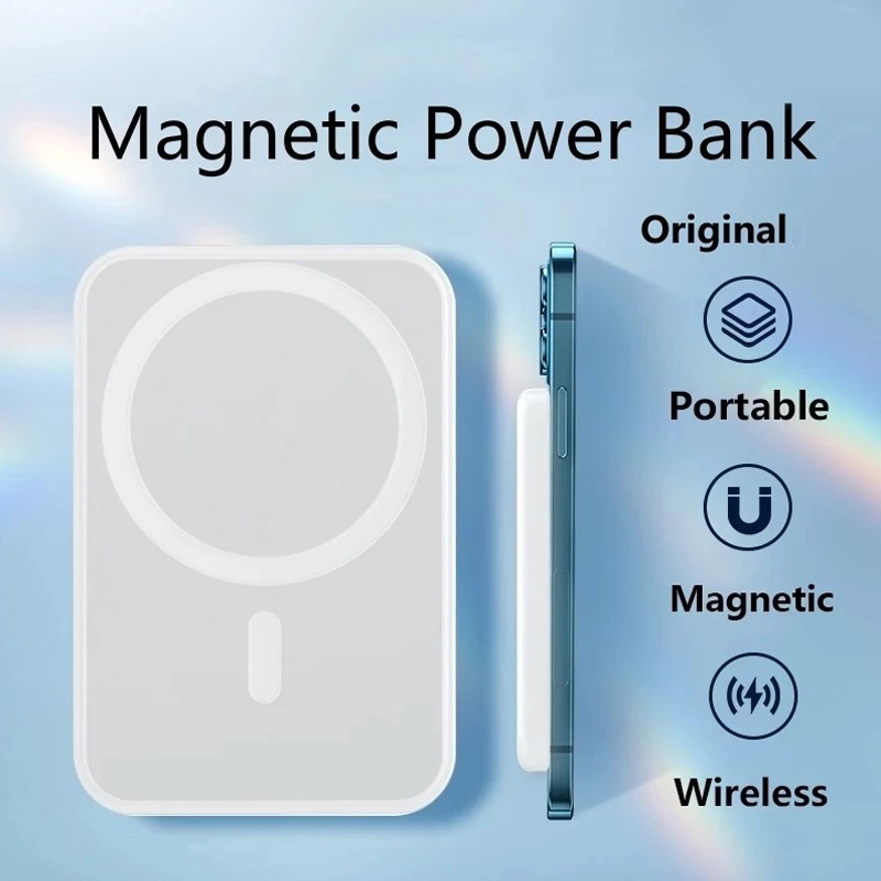 Jual Magnetic Wireless Powerbank Battery Pack Magsafe Magnet Fast ...