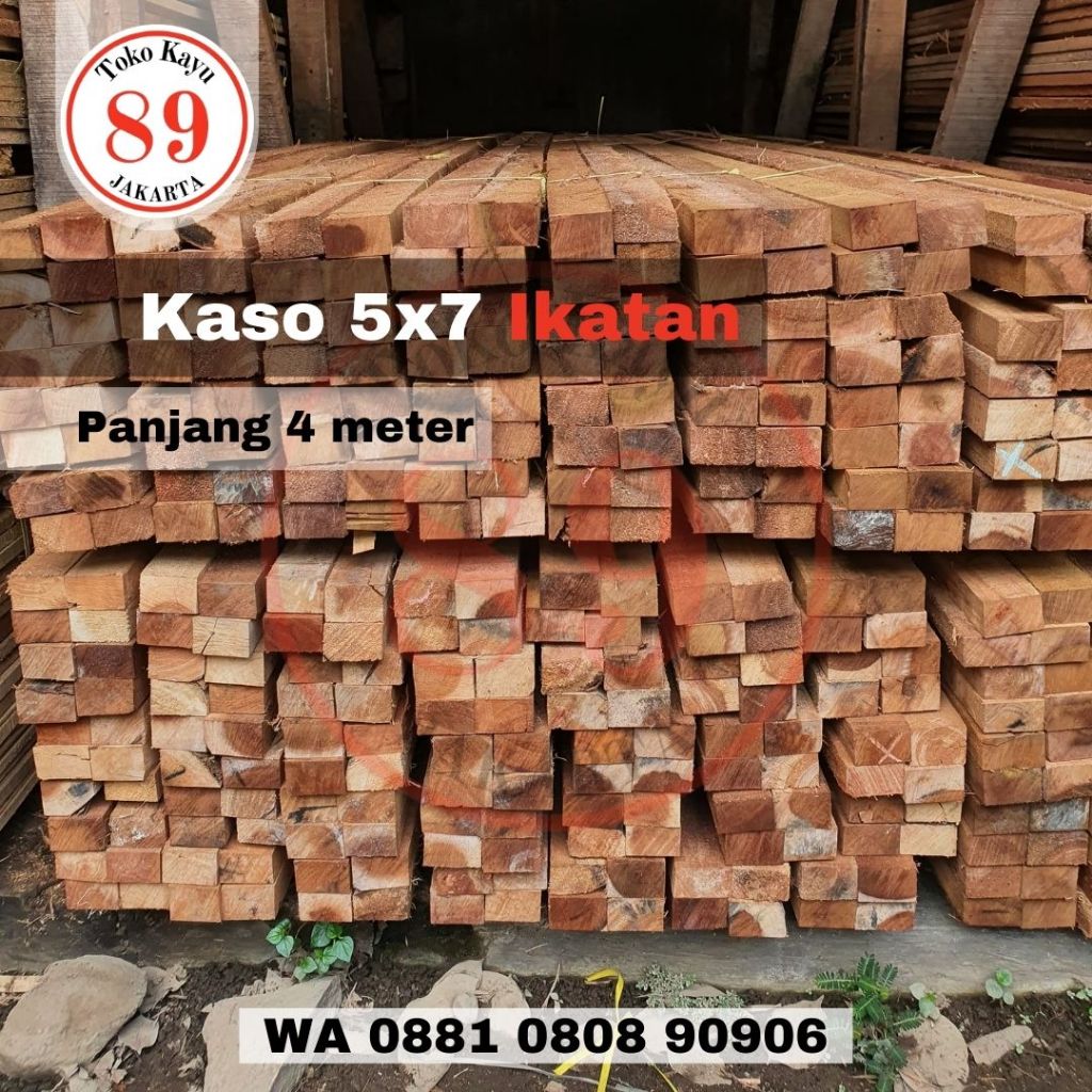Jual Kayu Kaso 5x7 Meranti Ikatan - 4 meter | Shopee Indonesia