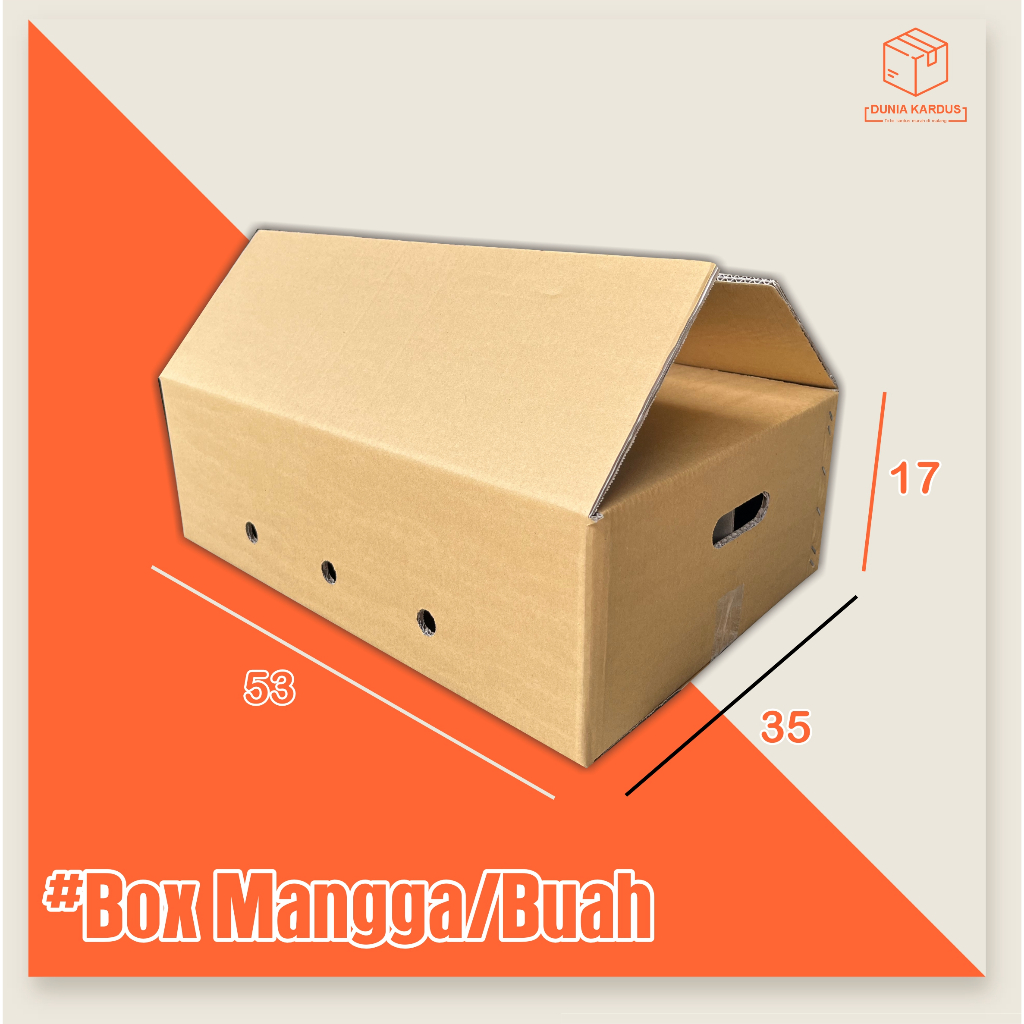 Jual box mangga polos isi 24 10 kg + sekat | 53x35x17 cm /box mango/box ...
