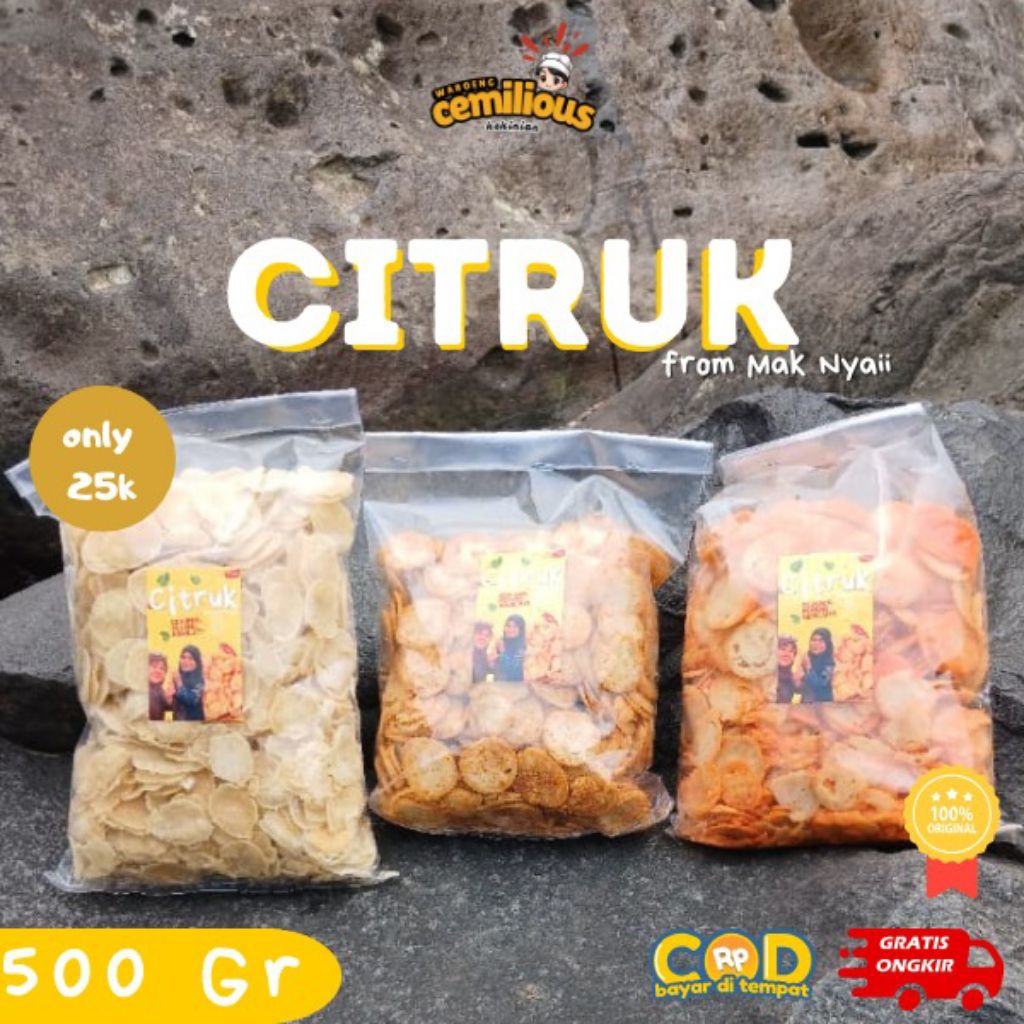 Jual Citruk Cemilious Kekinian 500 gram + COD GRATIS ONGKIR | Shopee ...