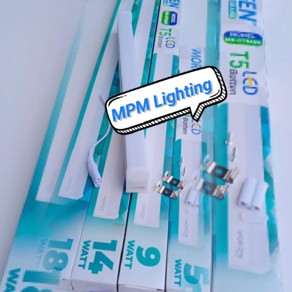 Jual MORGEN LED Neon T5 Batten 5w 9w 14w 18w / LED Batten Neon T5 30cm ...