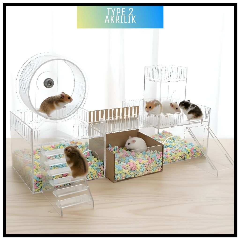 Jual MAINAN HAMSTER AKRILIK 3MM RUMAHAN FULLSET | Shopee Indonesia