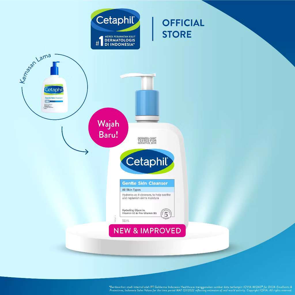 Jual Cetaphil Gentle Skin Cleanser 500ml/Mild Pembersih Wajah Untuk ...